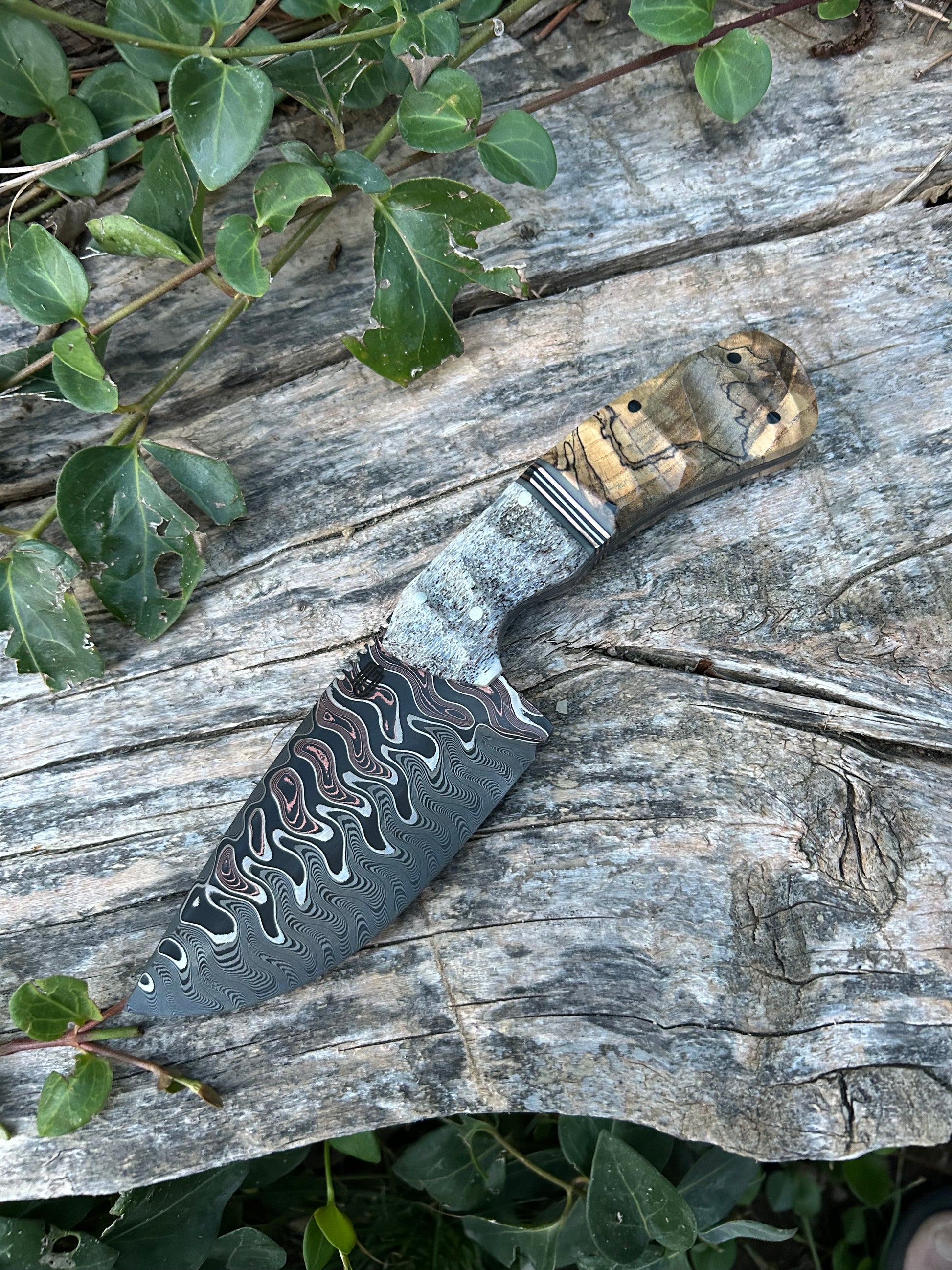 Custom Damascus K2 – Rugged Mountain Blades